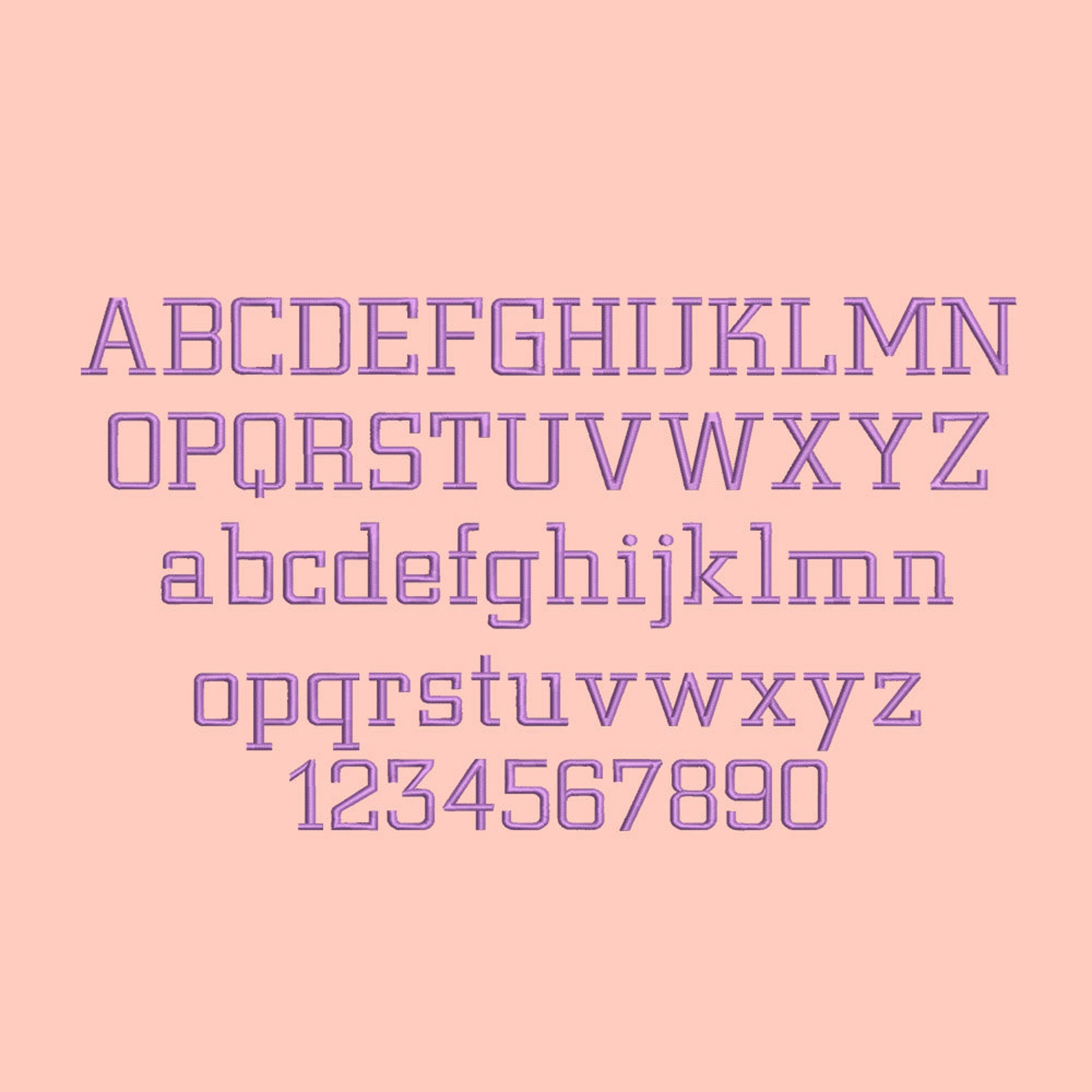 4 Size Civic Font Embroidery Designs BX Fonts Machine - Etsy