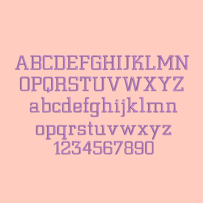 4 Size Civic Font Embroidery Designs BX Fonts Machine - Etsy