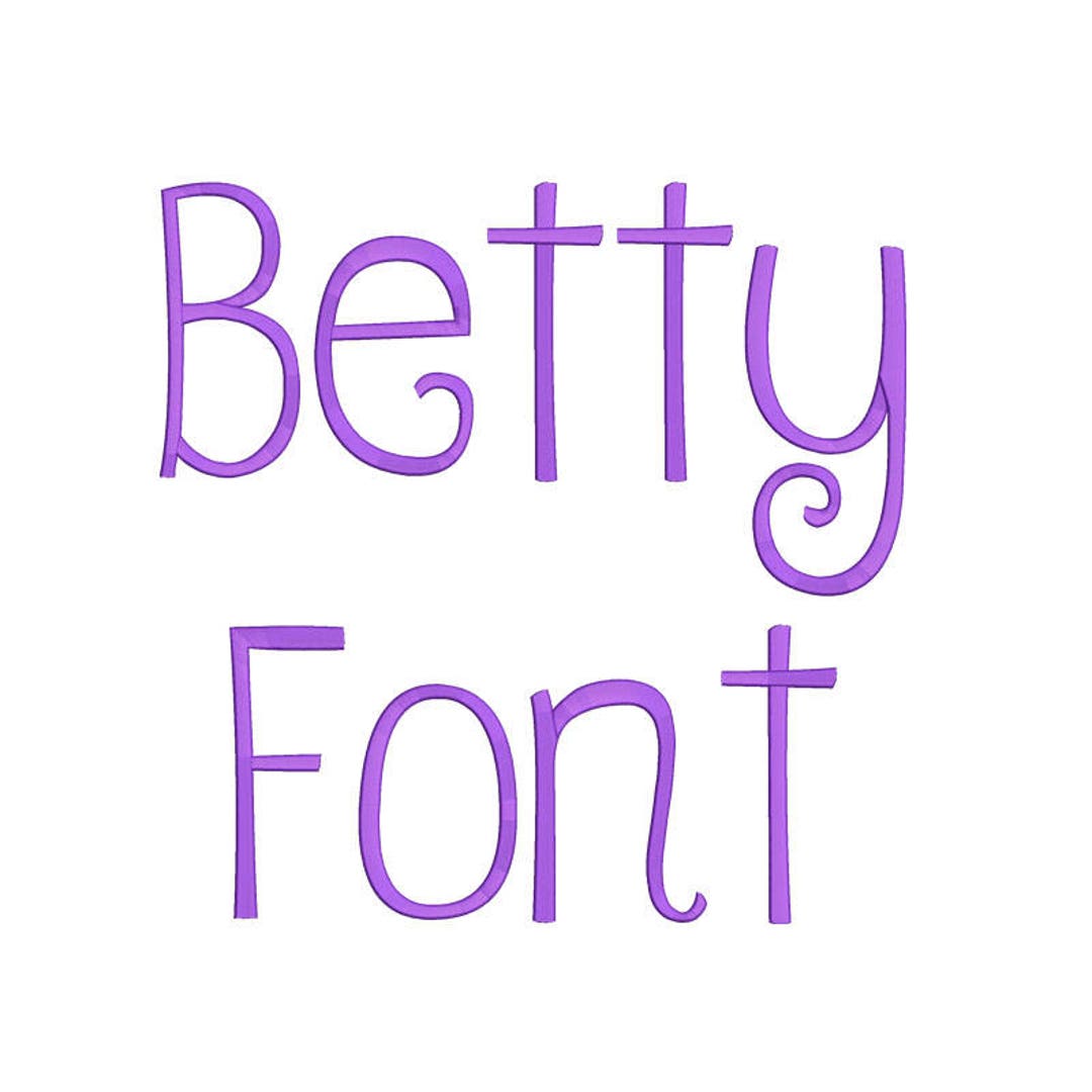 7 Size Betty Embroidery Fonts Embroidery Designs, BX Fonts Machine ...