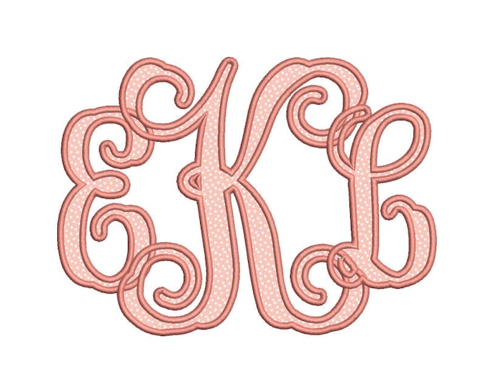 13 SIZE PES Fonts Interlocking Monogram Embroidery Fonts Embroidery ...