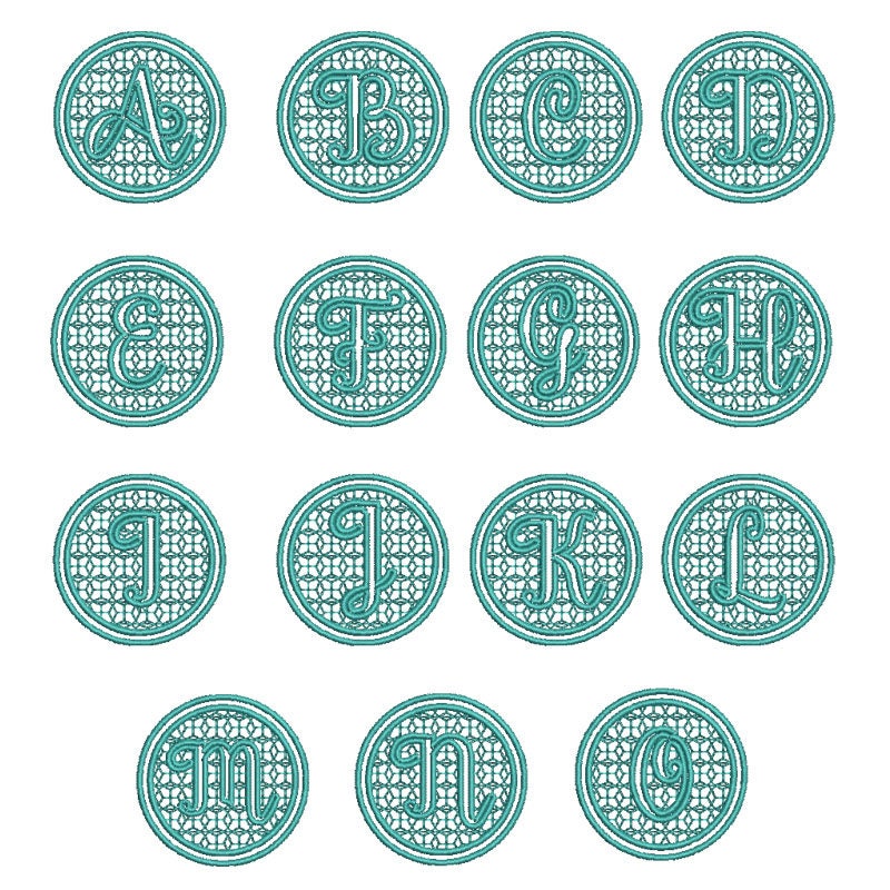 A-Z Embossed Embroidery Fonts Olivia Font embroidery - Etsy