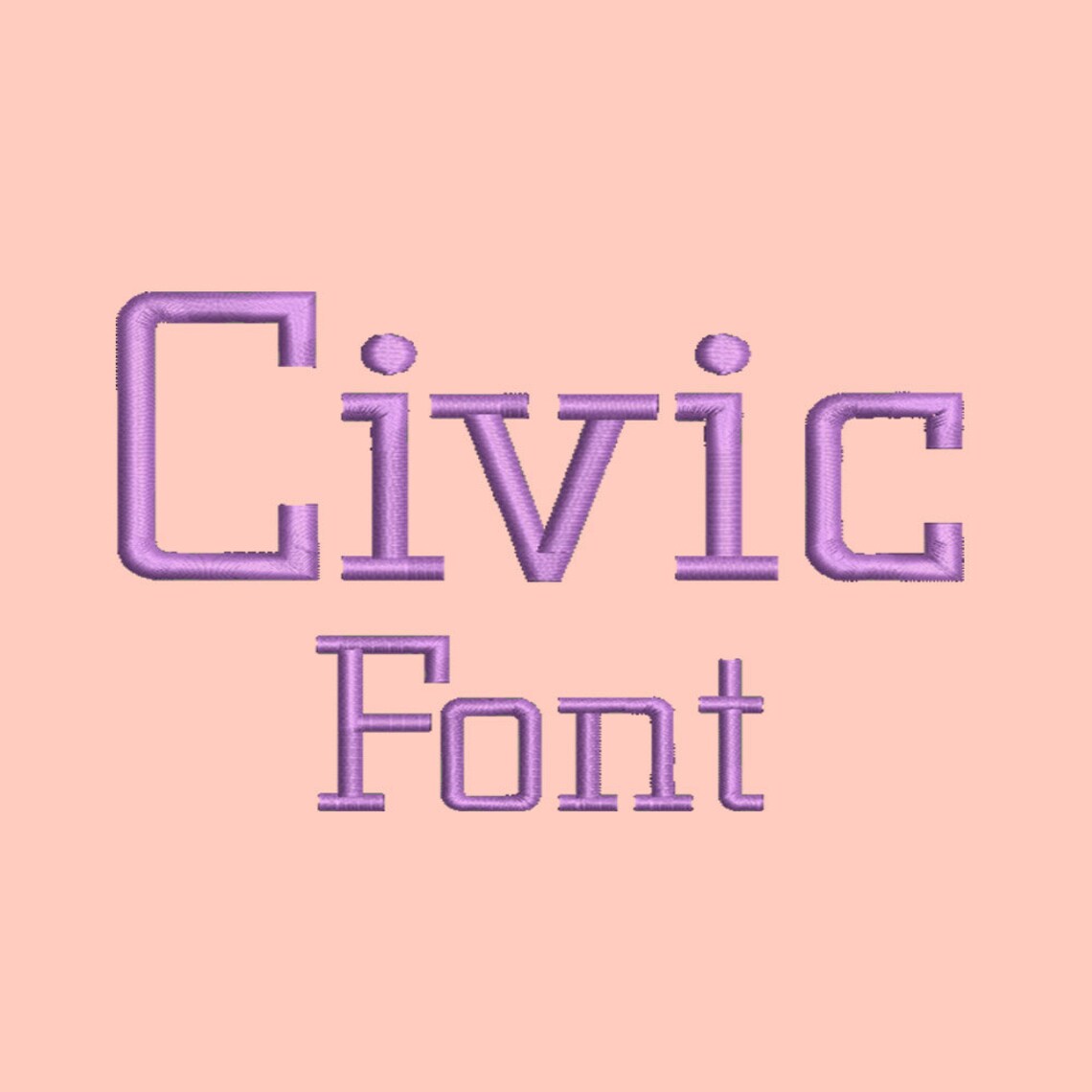 4 Size Civic Font Embroidery Designs BX Fonts Machine - Etsy