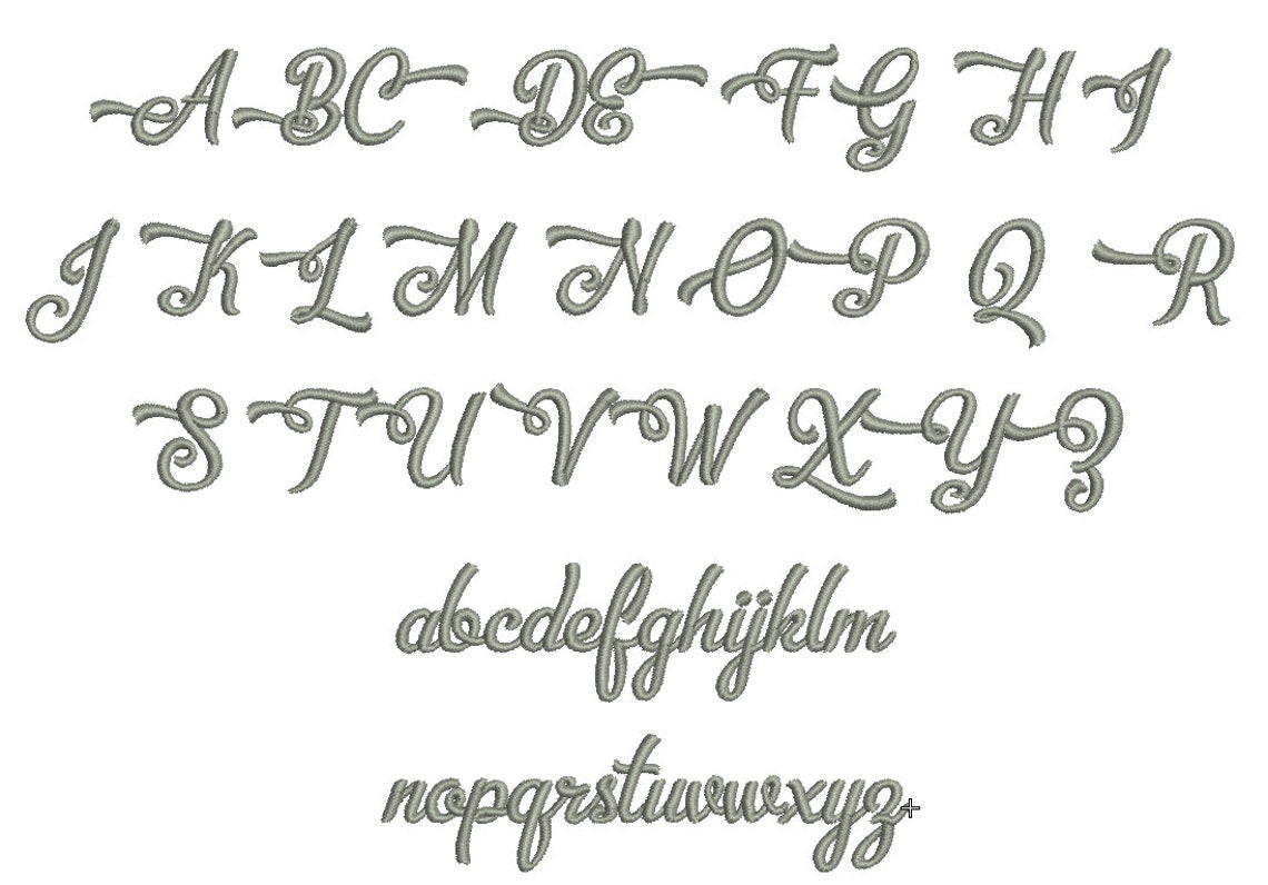 5 Size Bellico Embroidery Font Set 2 Embroidery Designs BX | Etsy