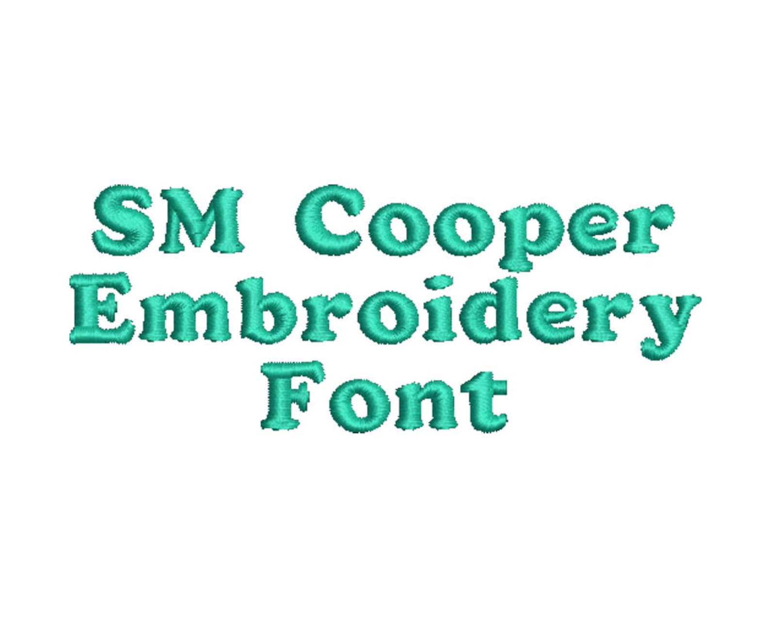 2 Size Sm Cooper Font Embroidery Designs BX Fonts Machine - Etsy