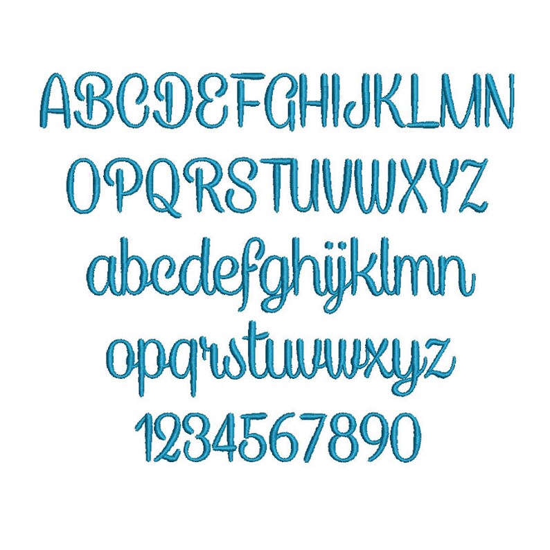 5 Size Caneletter Script Font Embroidery Designs BX fonts | Etsy