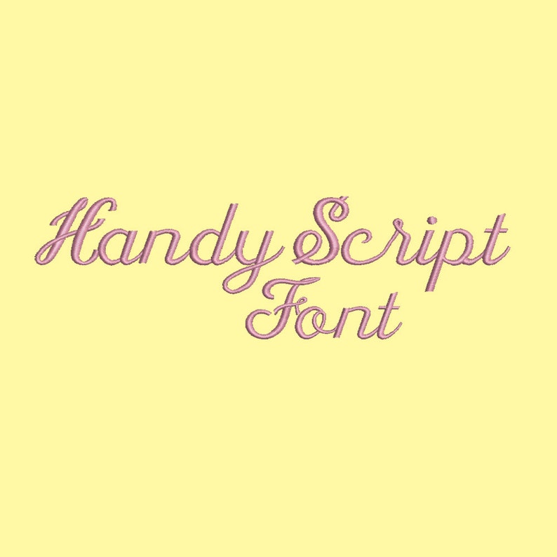 5 Size Handy Script Font Embroidery Designs BX Fonts Machine - Etsy