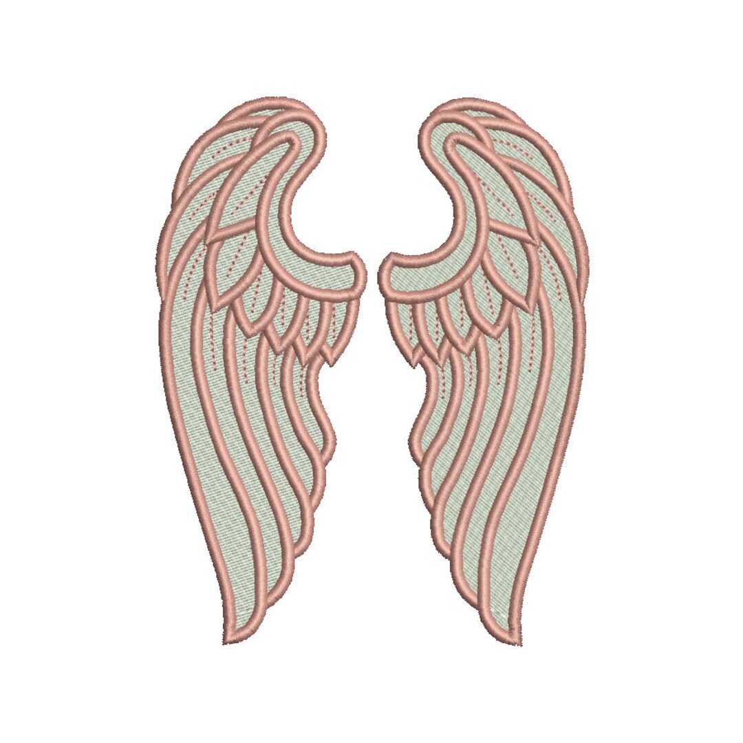 5 Size Wing Embroidery Designs,wing Design , Christmas Embroidery, Kid ...