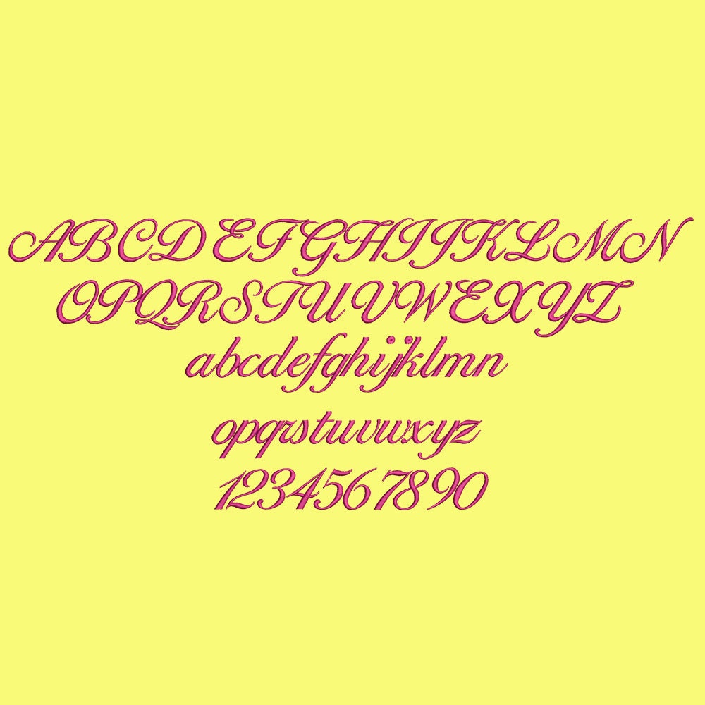 4 Size Ballantines Script Font Embroidery Designs BX fonts | Etsy