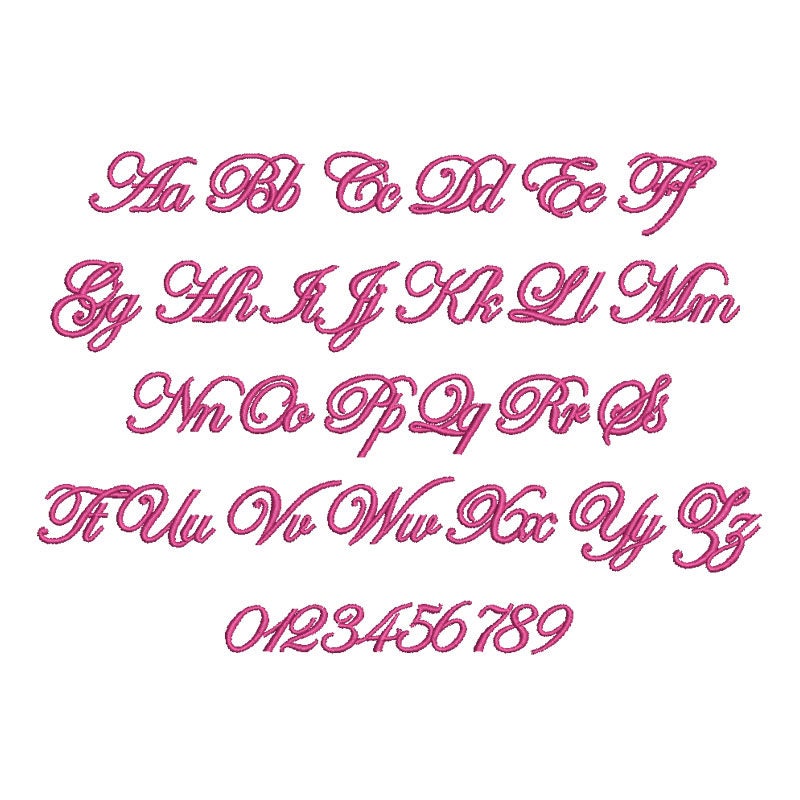 3 Size Edwardian Script Font Embroidery Designs BX Fonts | Etsy