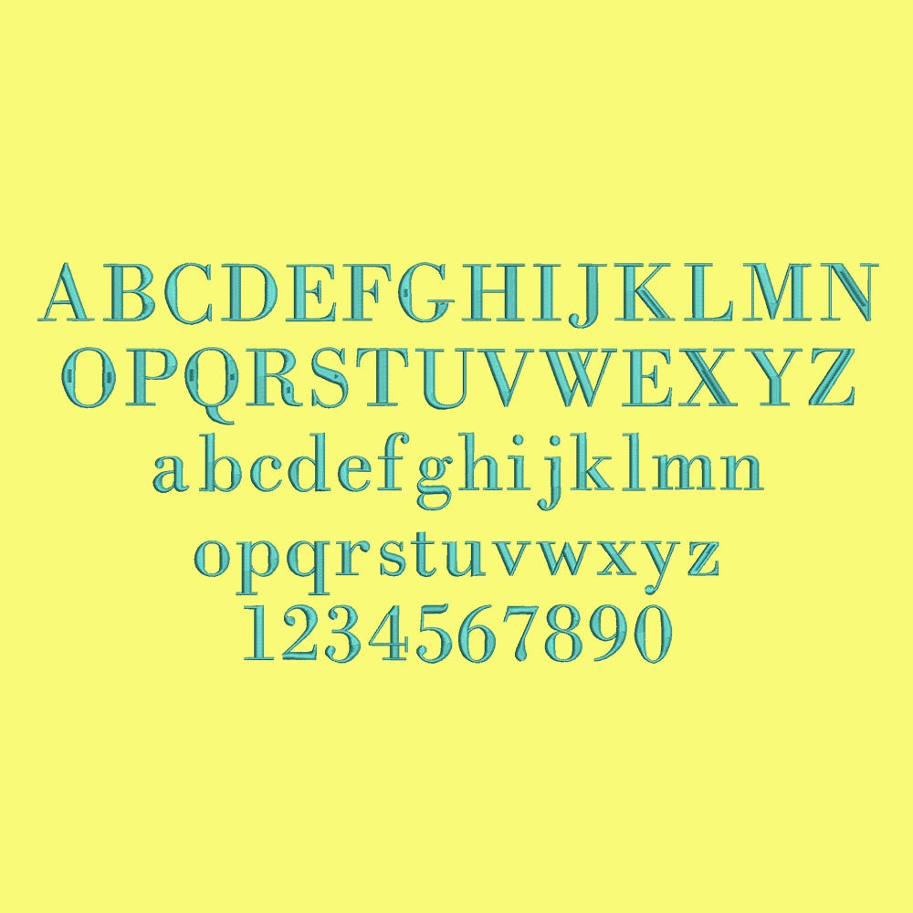 2 Size Bodoni Font Embroidery Designs, BX Fonts Machine Embroidery ...