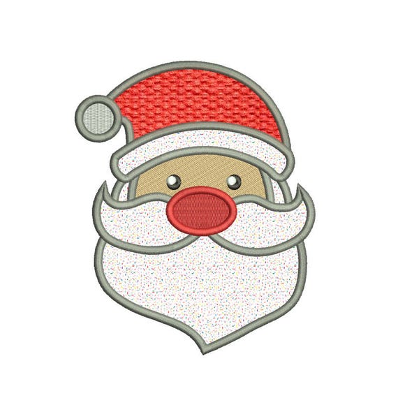 8 Size Santa Applique Designs Embroidery Designschristmas | Etsy