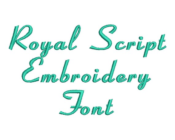 4 Size Royal Script Font Embroidery Designs BX Fonts Machine | Etsy
