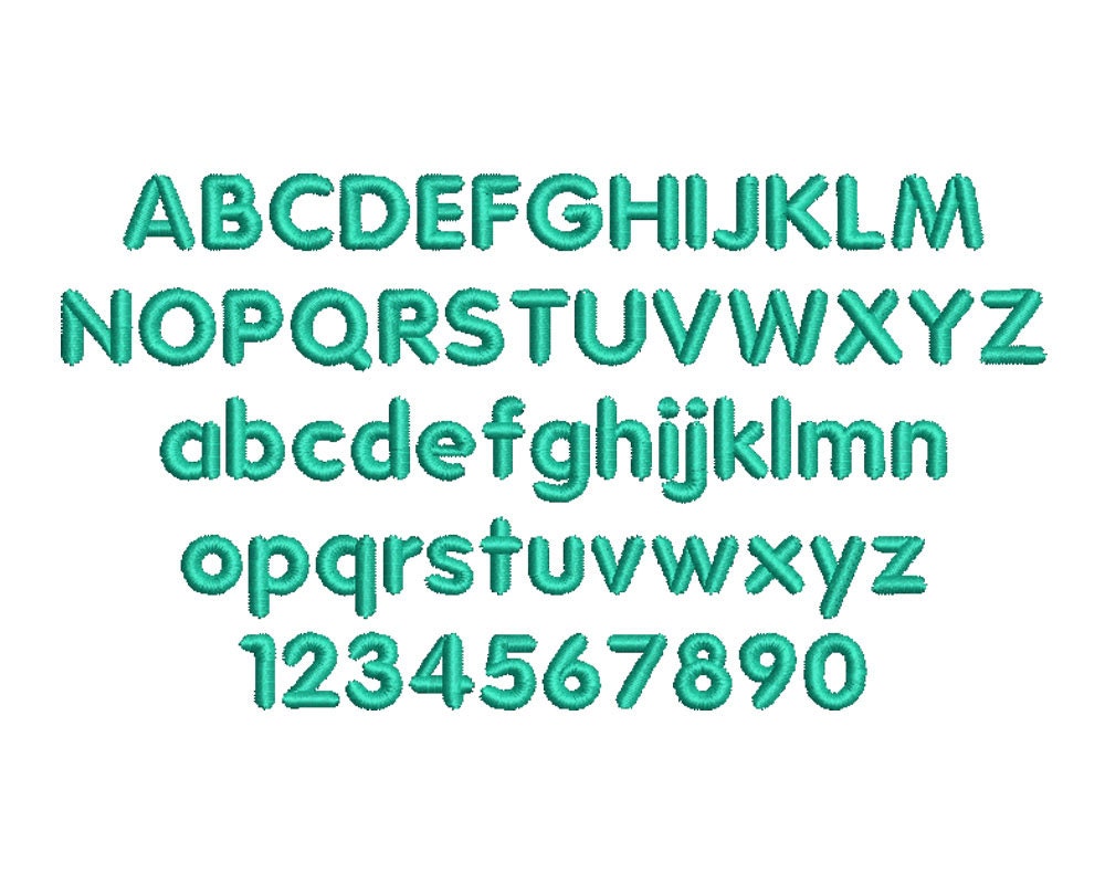 3 Size Round Block Font Embroidery Designs BX Fonts Machine | Etsy