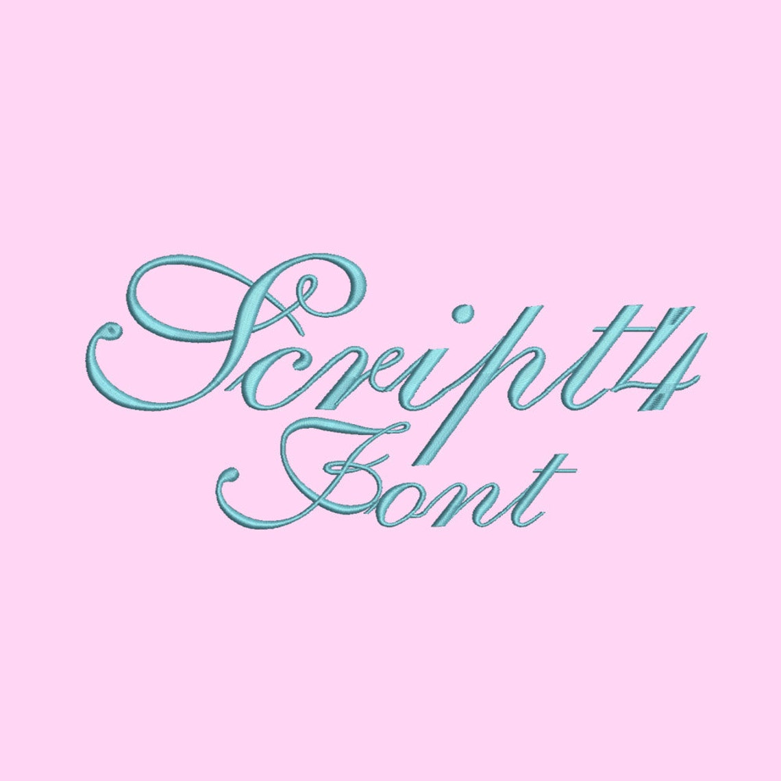 3 Size Script4 Font Embroidery Designs BX Fonts Machine - Etsy
