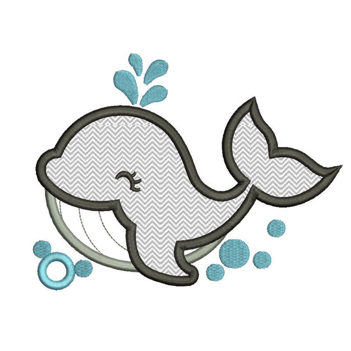 8 Size Whale Applique Designs Embroidery Designskid | Etsy