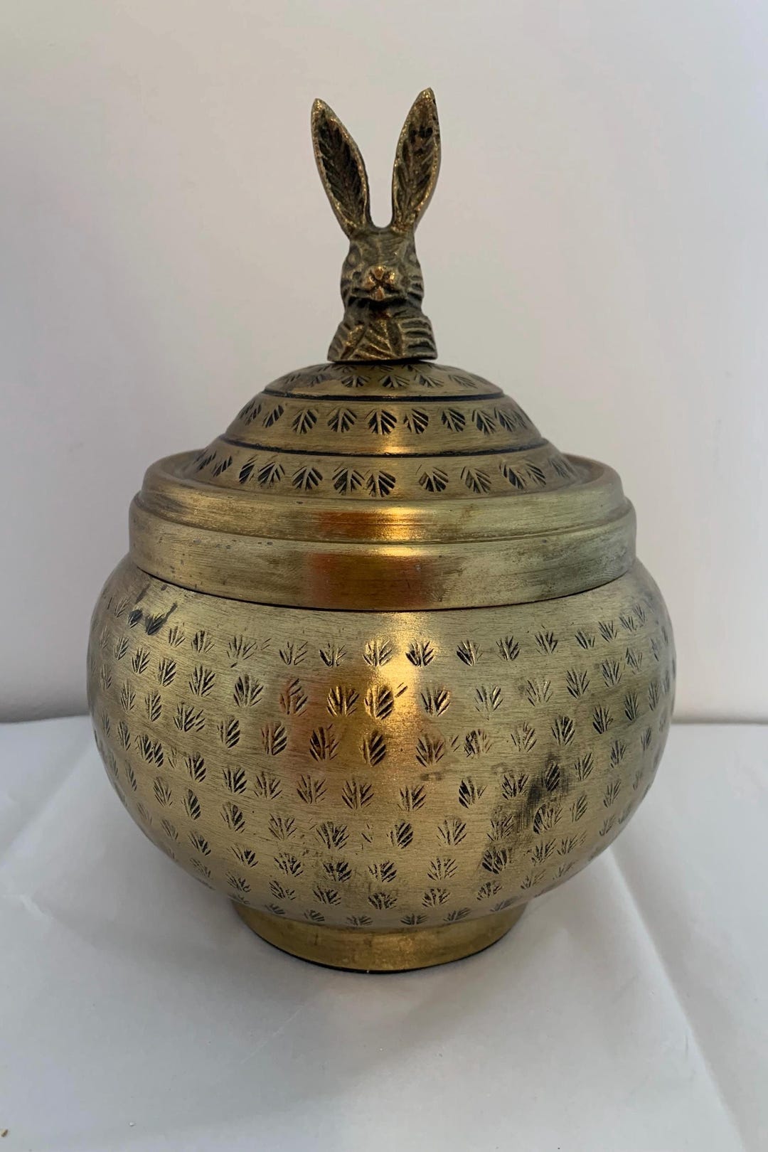 Brass Rabbit Jar - Etsy