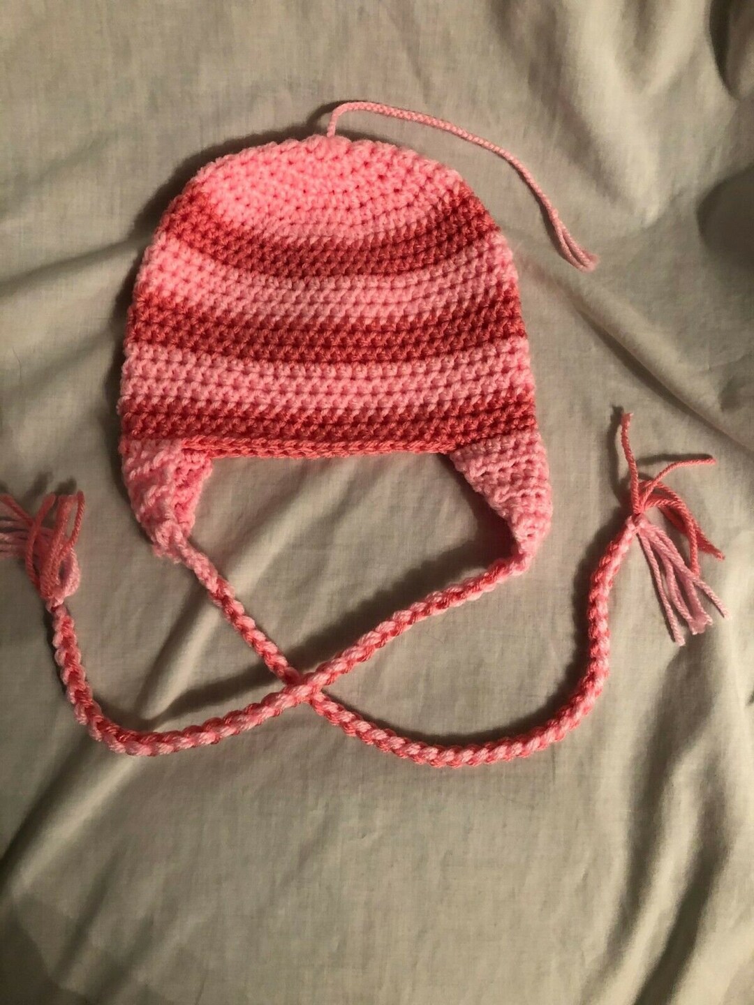 Pink Striped Hat Edith Crocheted ALL SIZES AVAILABLE Handmade - Etsy