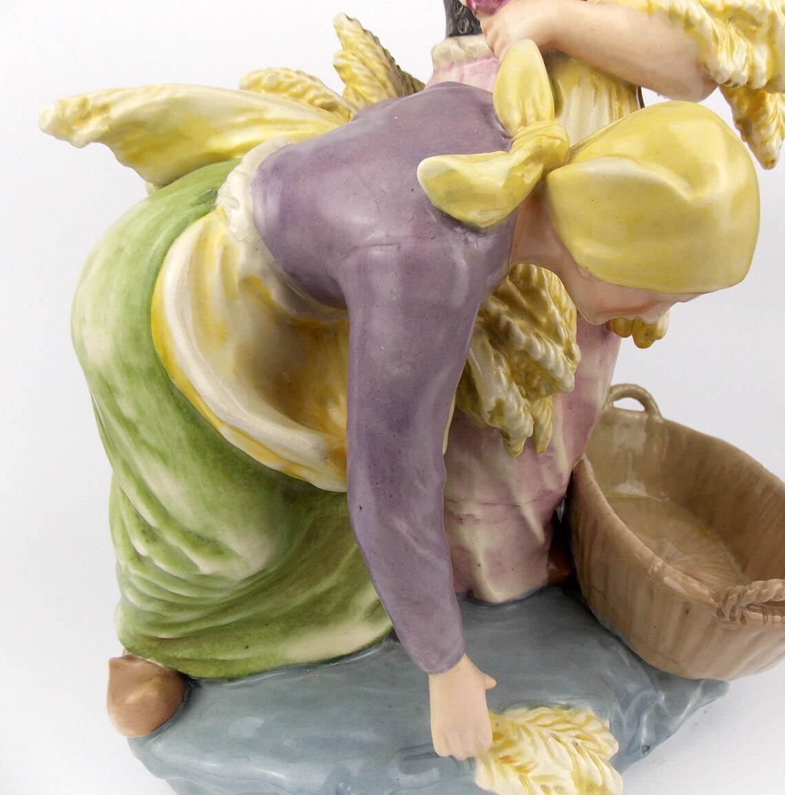 TOP Big Antique 1920s Figurine Two Peasants Folk Women on - Etsy