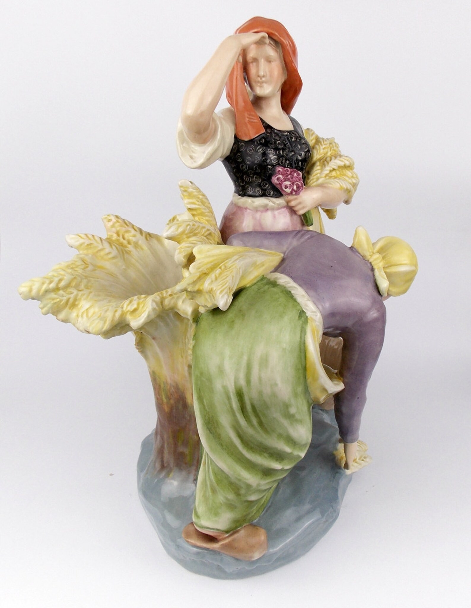 TOP Big Antique 1920s Figurine Two Peasants Folk Women on - Etsy