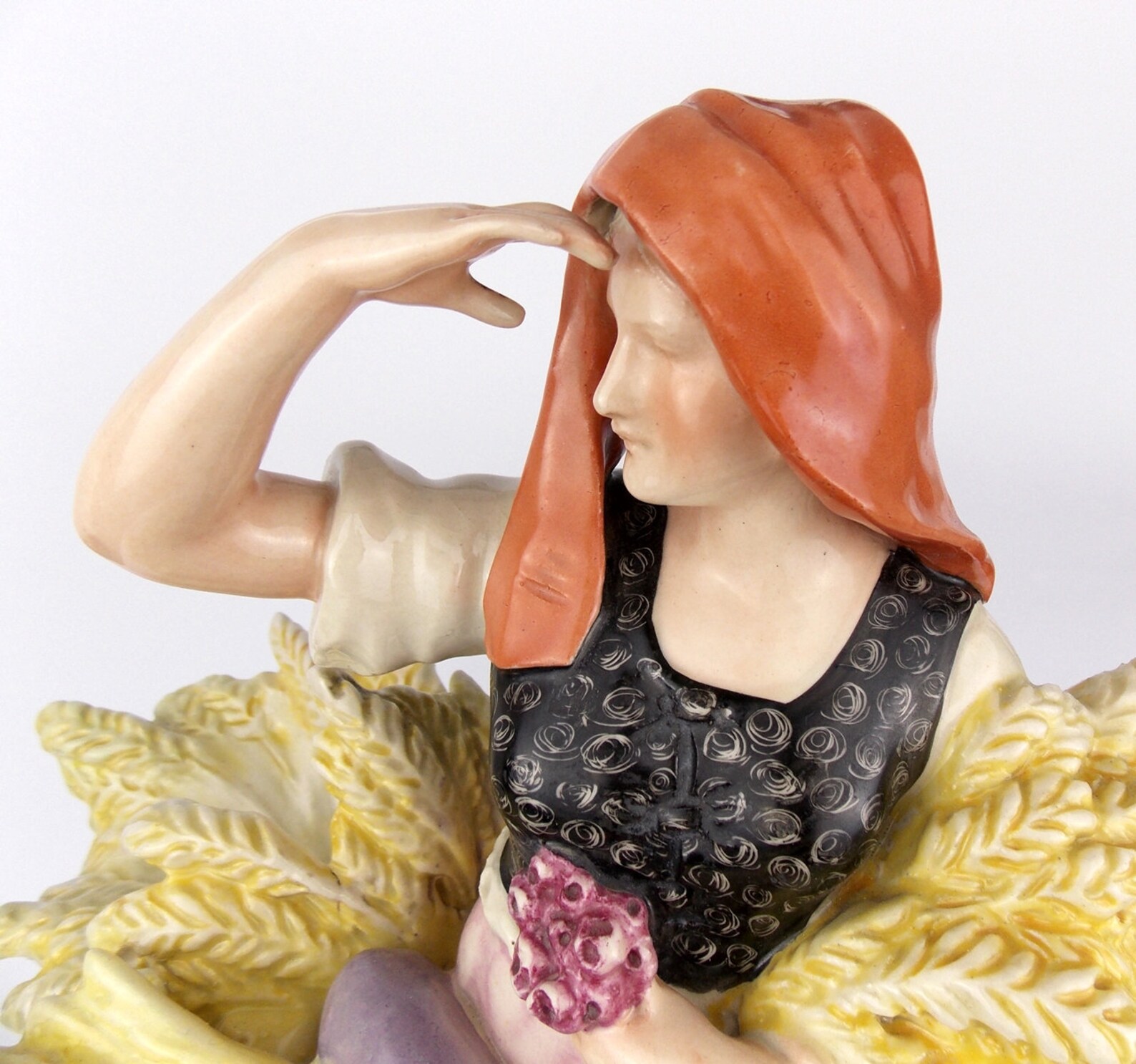 TOP Big Antique 1920s Figurine Two Peasants Folk Women on - Etsy