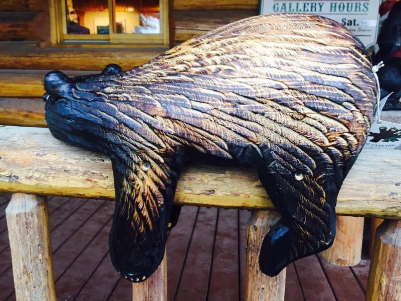 Chainsaw Carved Rail Bear - Etsy