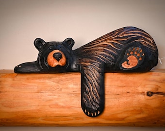 Tarzan Hanging Rope Wood Bear - Etsy