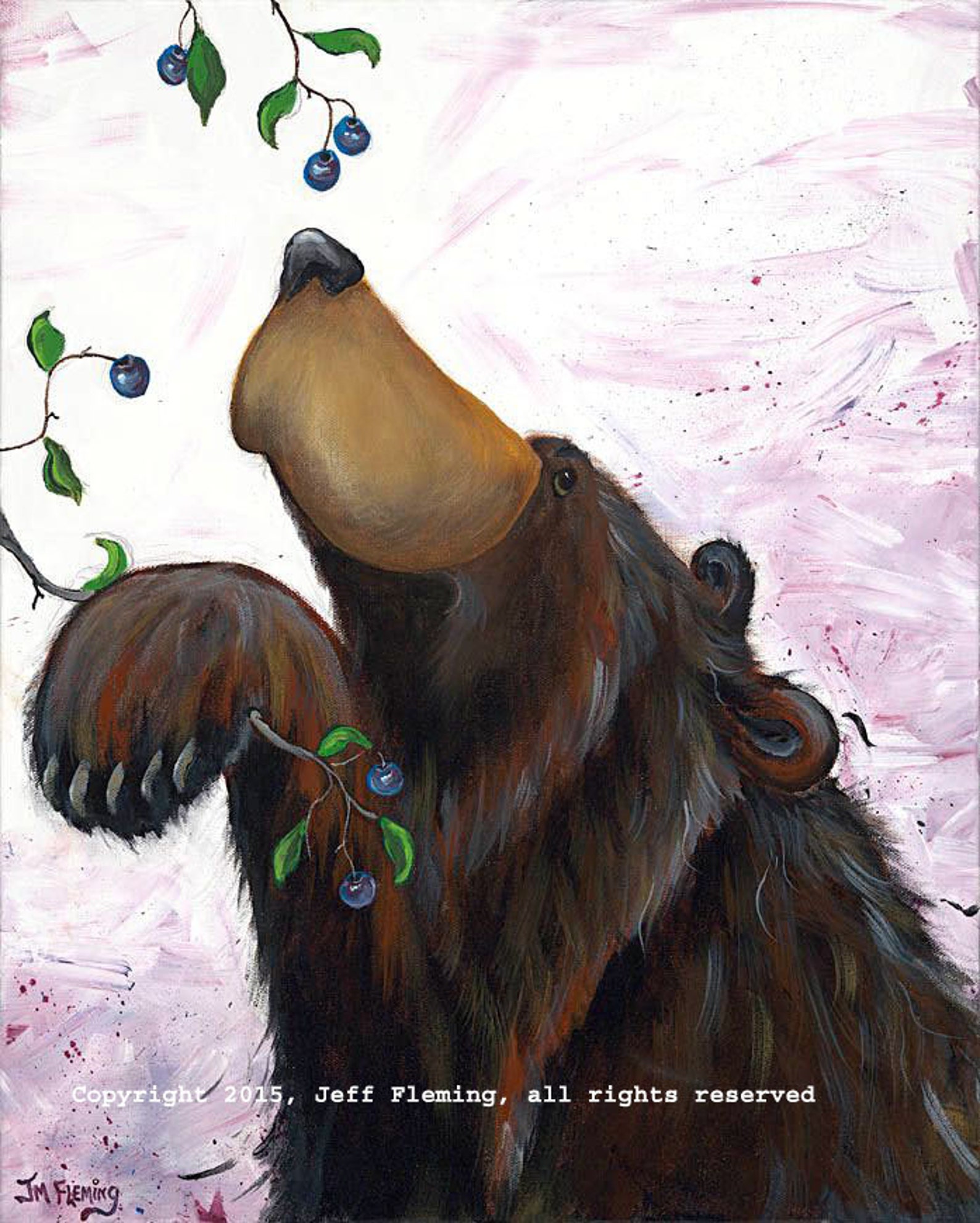 Huckleberry Bear "print" - Etsy