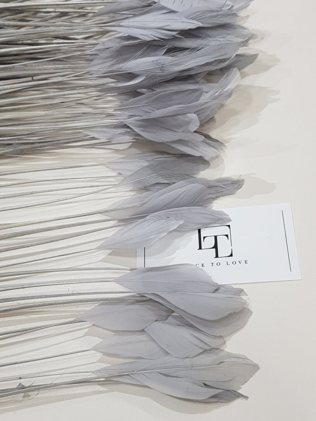 Gray Goose Feather Fringe, Feather Trimming With Ribbon, Natural Goose ...