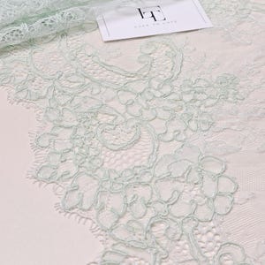 Light Green Lace Trim, French Lace, Chantilly Lace, Bridal Lace ...