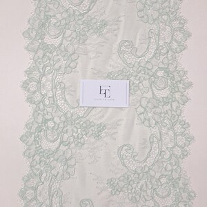 Light Green Lace Trim, French Lace, Chantilly Lace, Bridal Lace ...