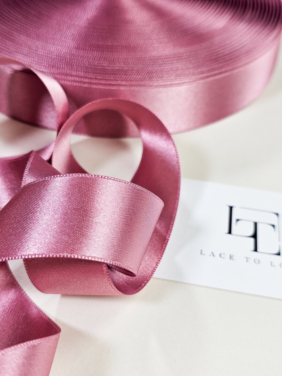 25mm Dark Pink Double Side Shiny Satin Ribbon Sold by the Yard ...