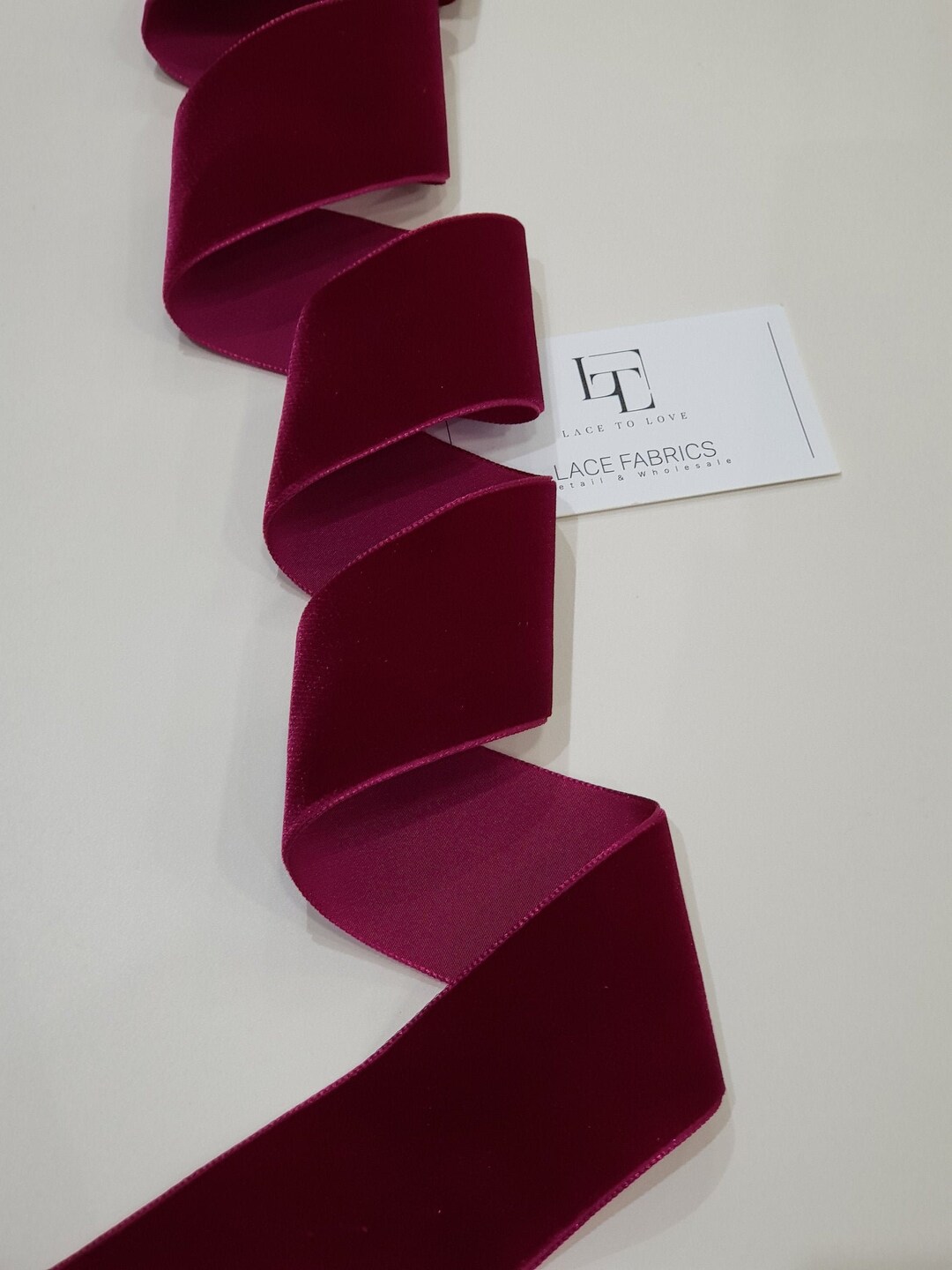 Dark Red Velvet Ribbon by the Yard, Narrow Velvet Ribbon Red, Velvet ...