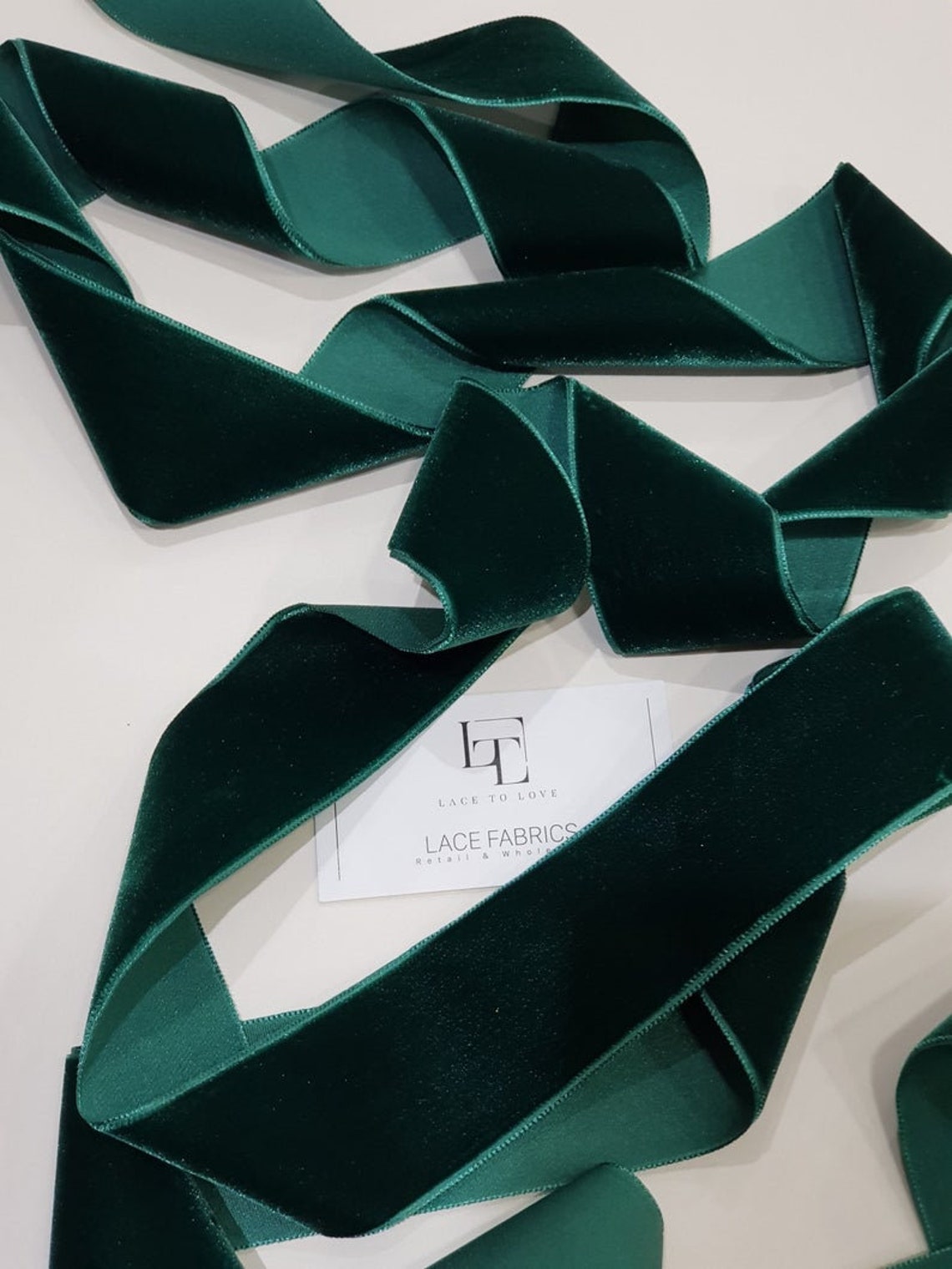 Dark green velvet ribbon by the yard narrow velvet ribbon | Etsy