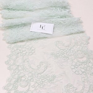 Light Green Lace Trim, French Lace, Chantilly Lace, Bridal Lace ...