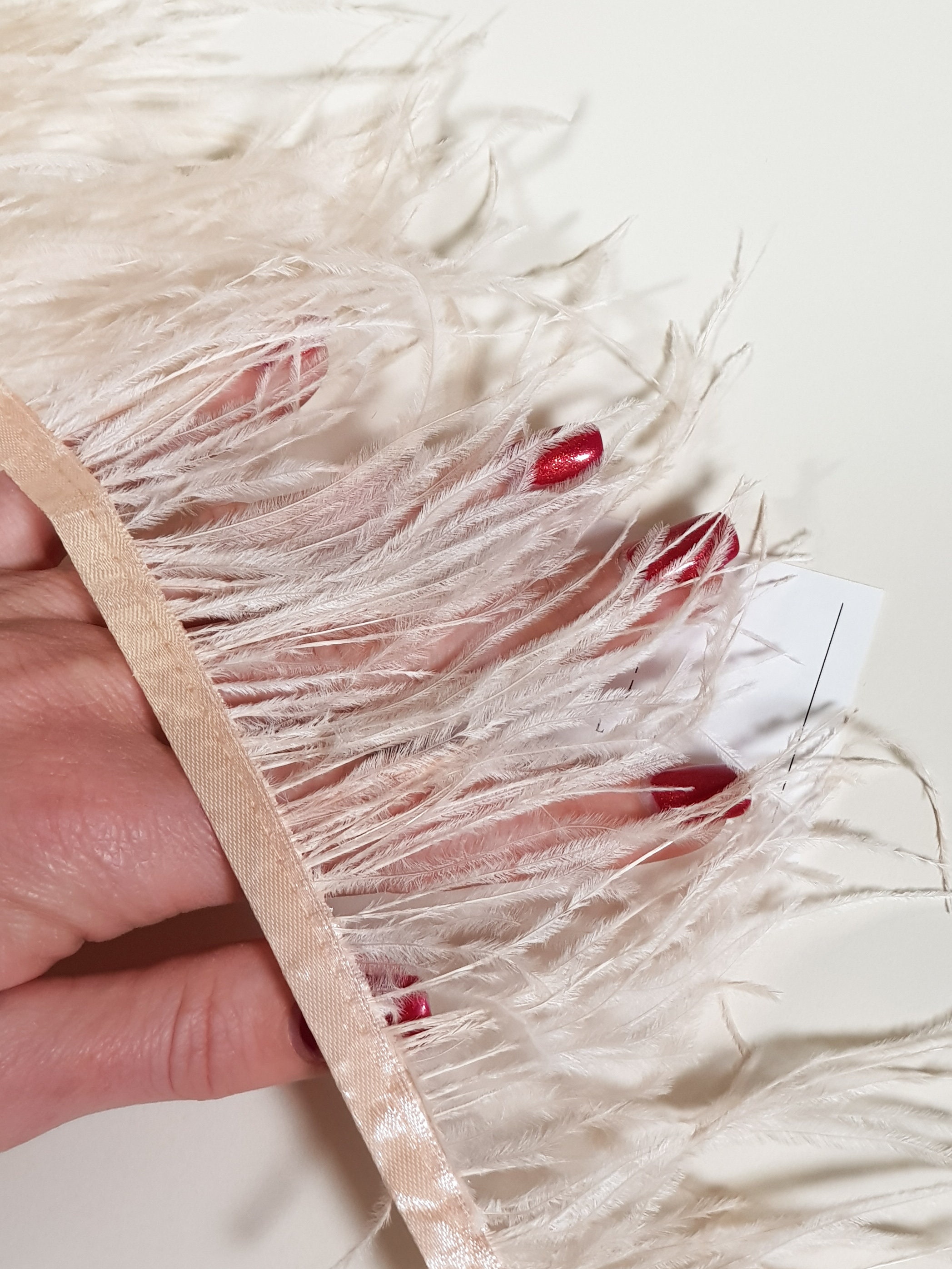 Light Salmon Pink Ostrich Feather Fringe Feather Trimming - Etsy