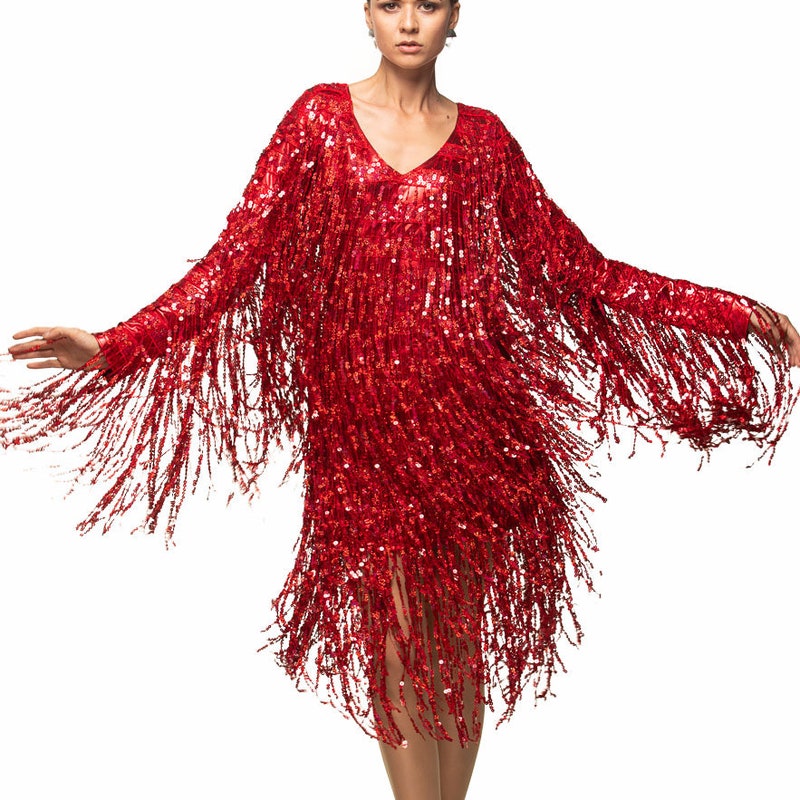 Fringe Drag Dress - Etsy