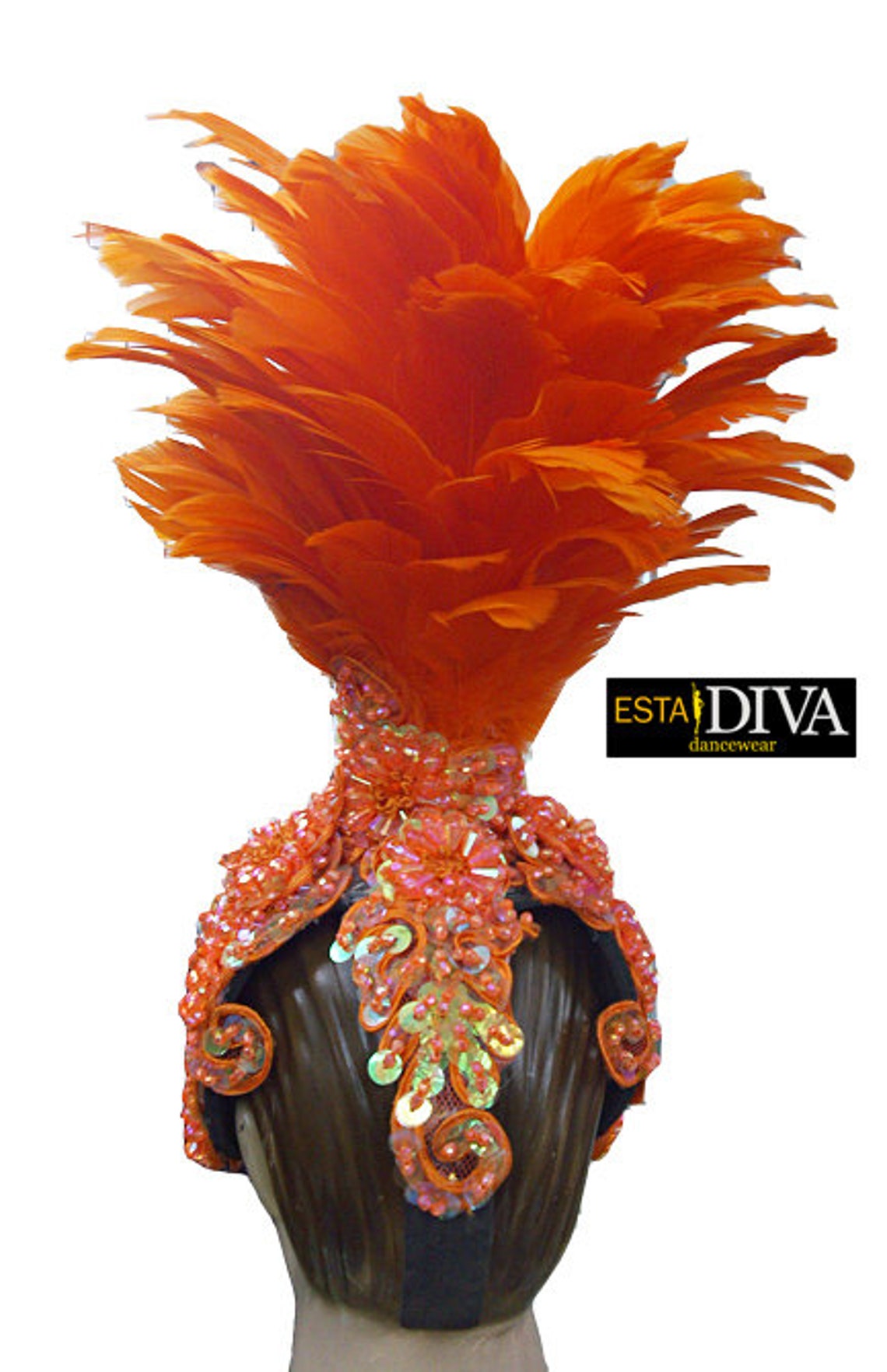 Feather Headdress Vegas Showgirl Rio Samba Carnival Cabaret Etsy