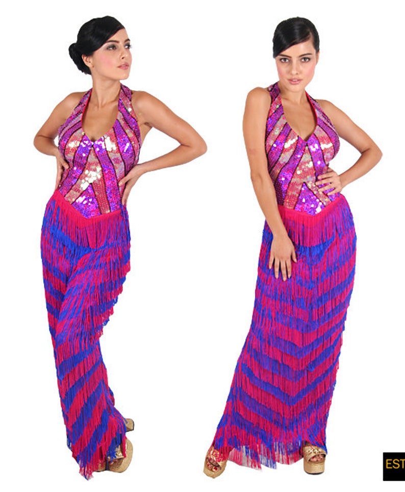 Latin Fringe Dress Diva Queen Tassel Ballroom Dancesport | Etsy