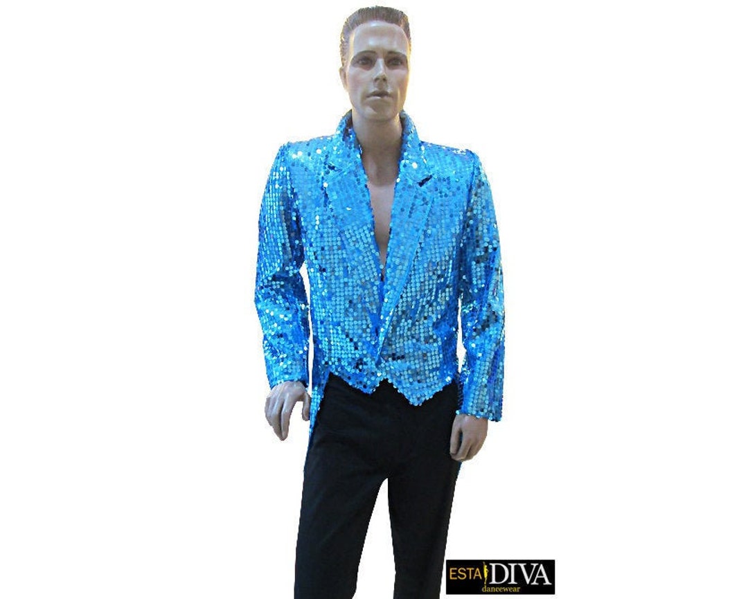 Sequin Tailcoat Marsina Paillette Glitter Sparkle Show Jacket Coat Suit ...