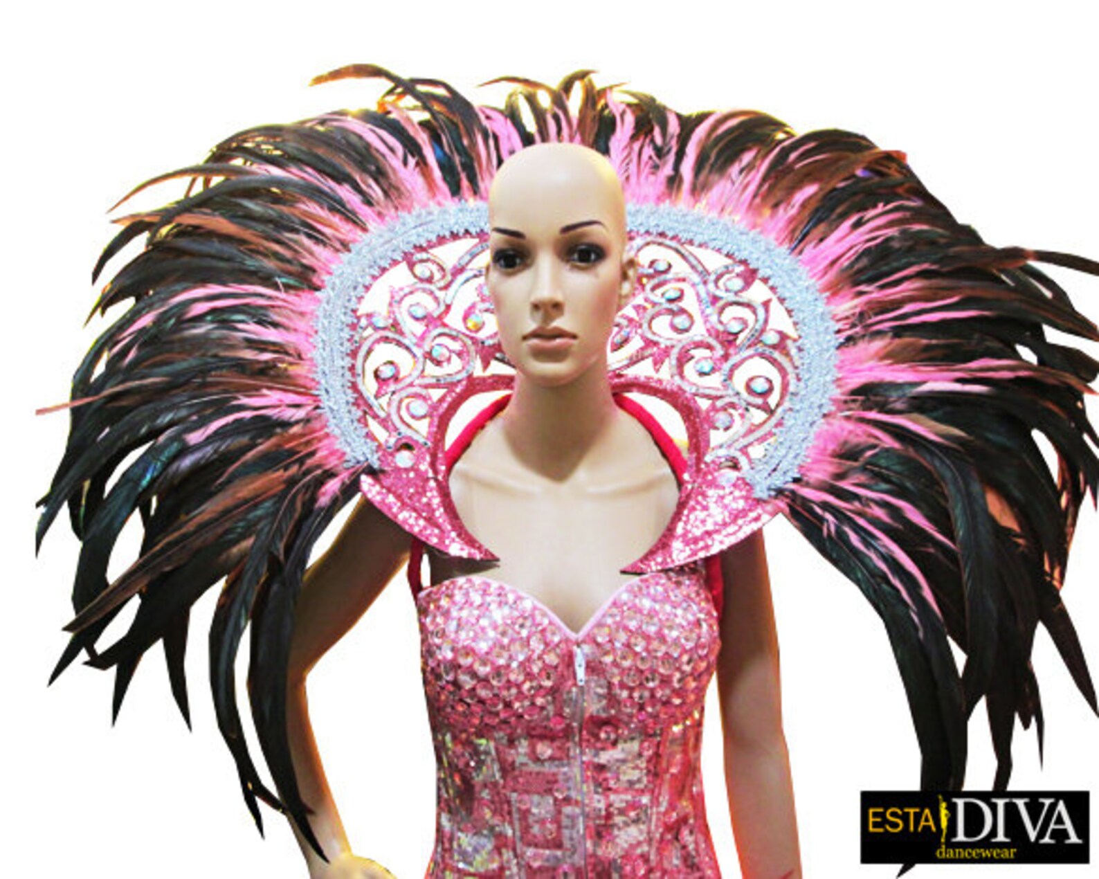 Feather Backpiece Fina Pluma Showgirl Diva Sexy Vegas Collar - Etsy