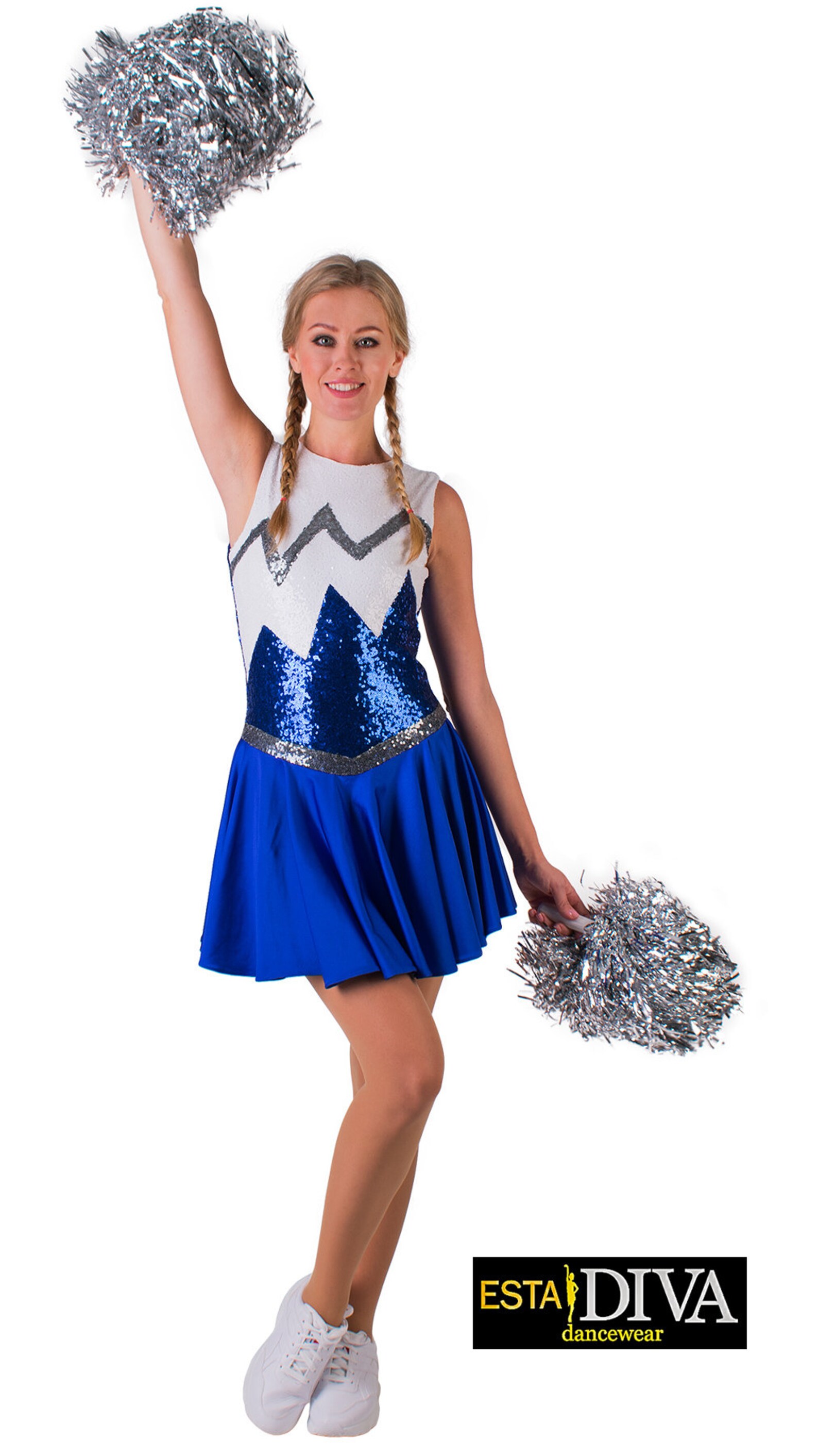 Majorette Dress Blue Marie Cheerleader Twirler Gardeuniform - Etsy