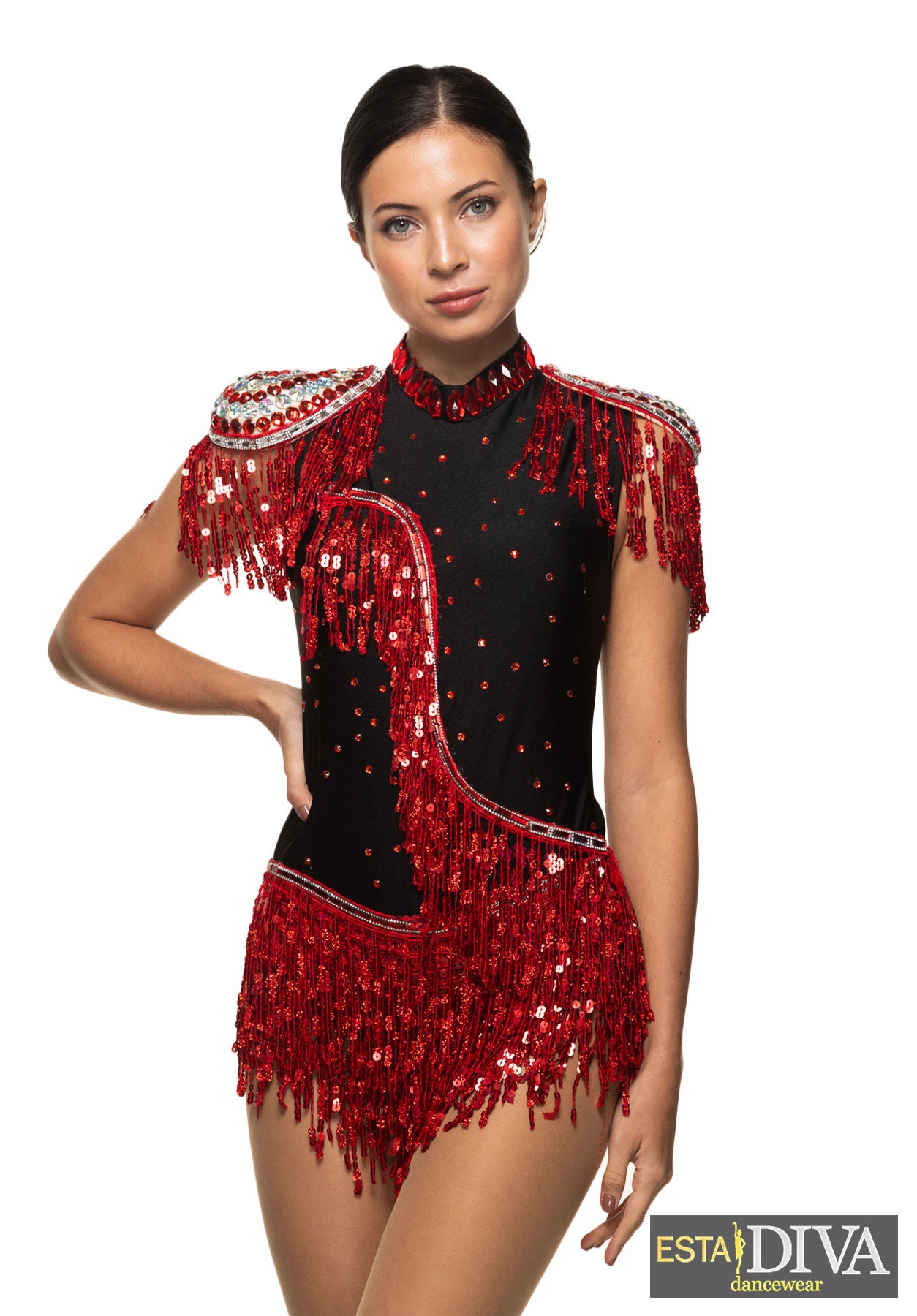 Twirler Bodysuit Tenue De Majorette Sequin Fringe Cheerleader - Etsy Canada