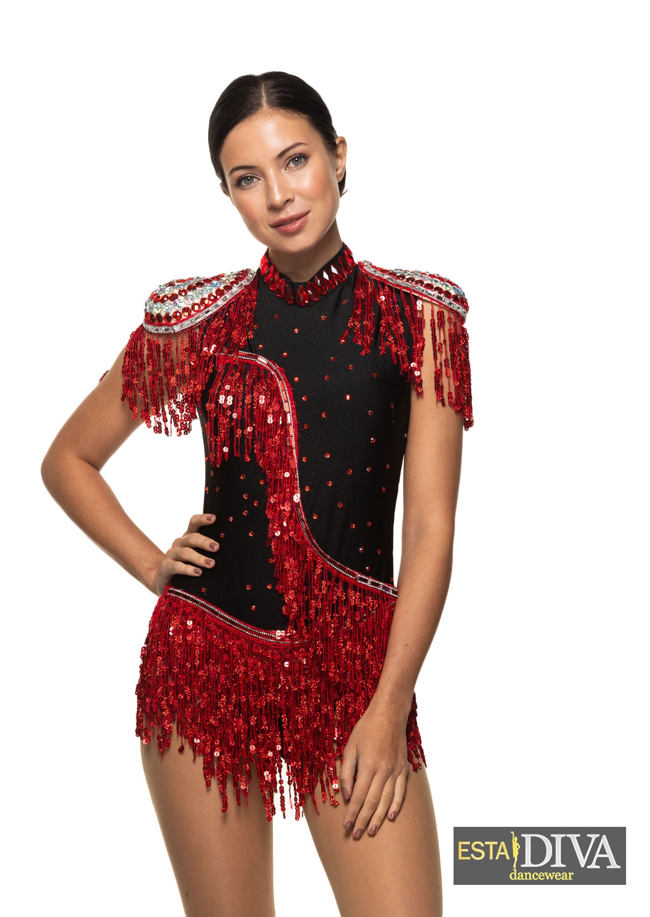 Twirler Bodysuit Tenue De Majorette Sequin Fringe Cheerleader - Etsy Canada