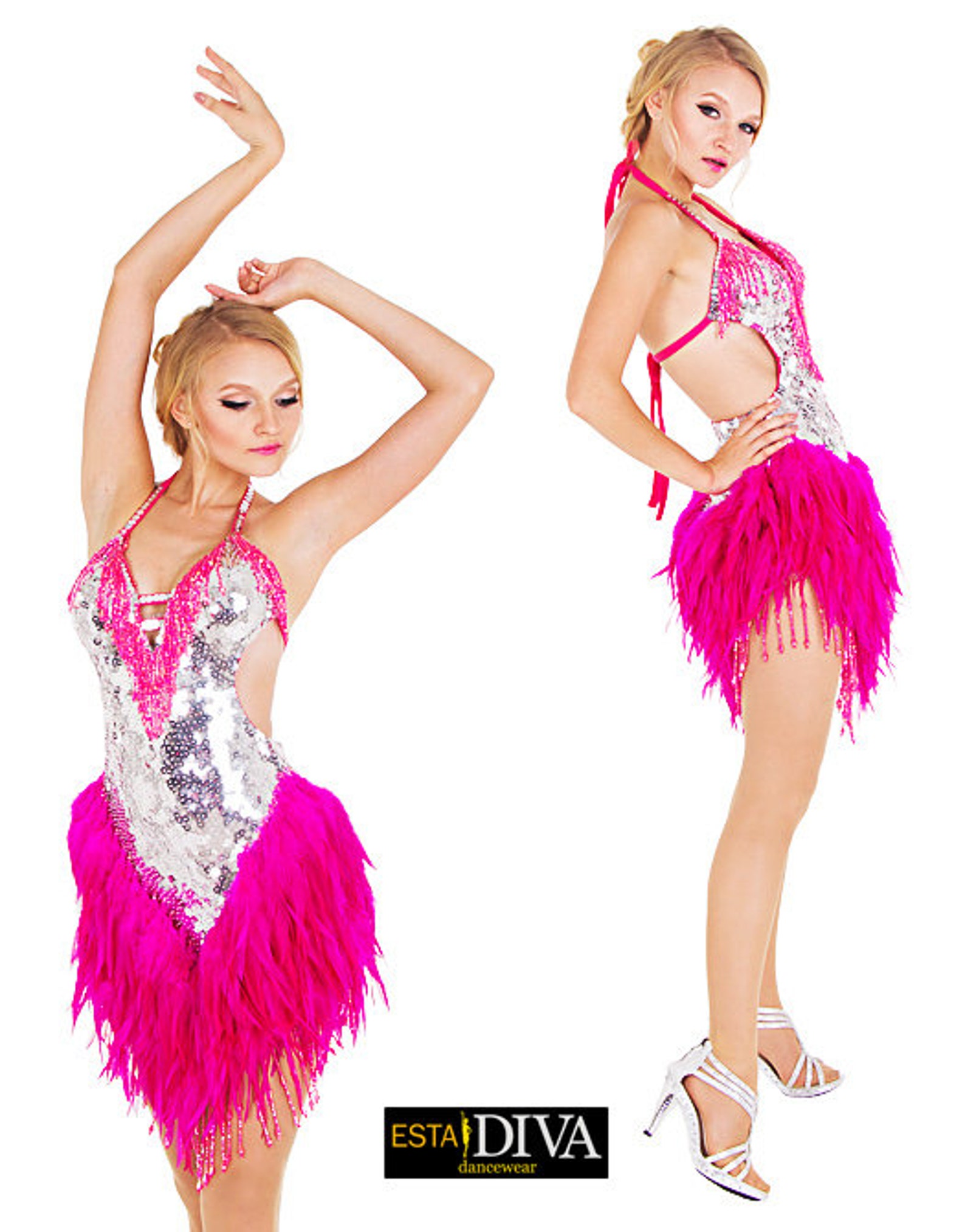 Samba Feather Dress Pluma Vestido Showgirl Costume Vegas Etsy