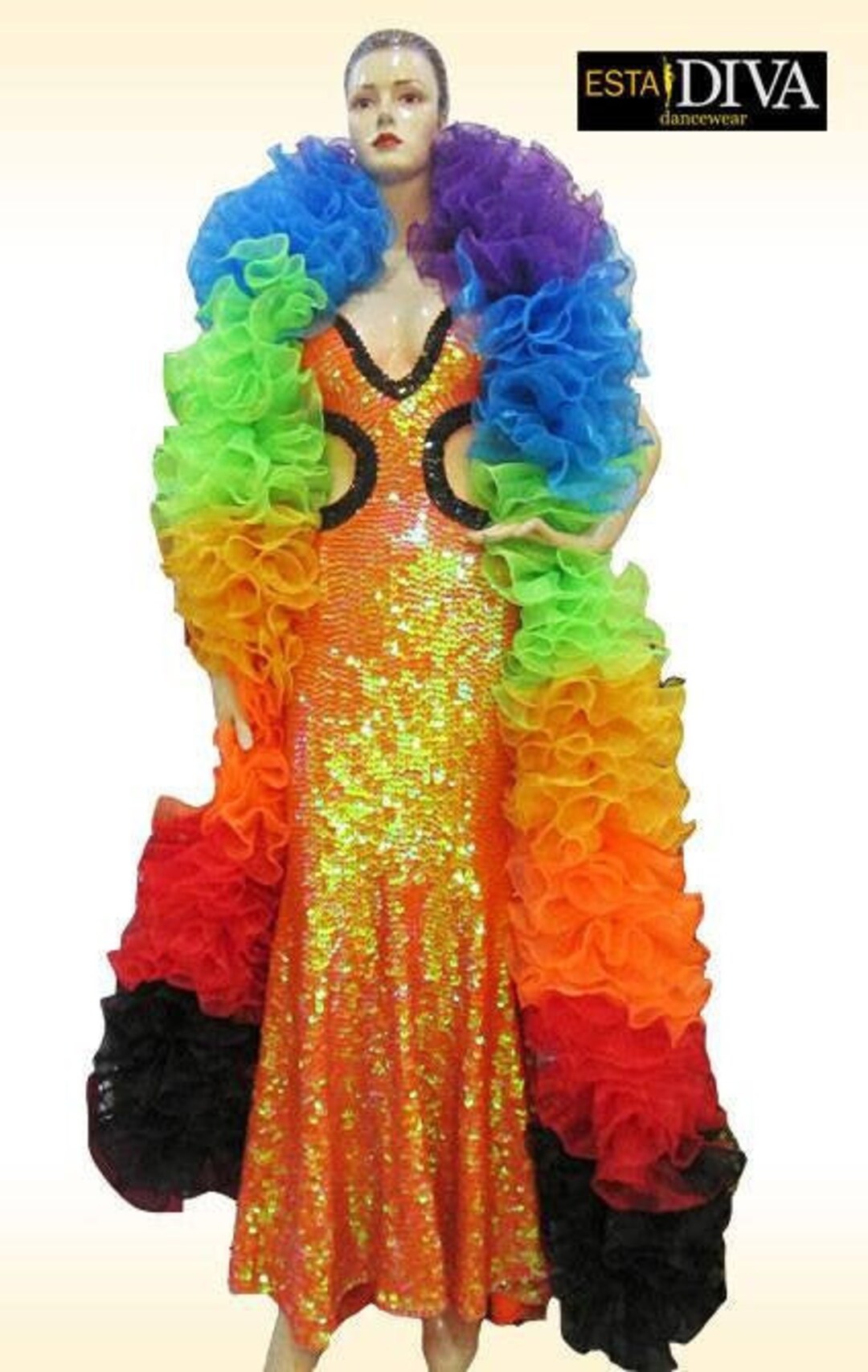 Ruffle Boa En Organza Diva Carnival Drag Queen Vegas - Etsy