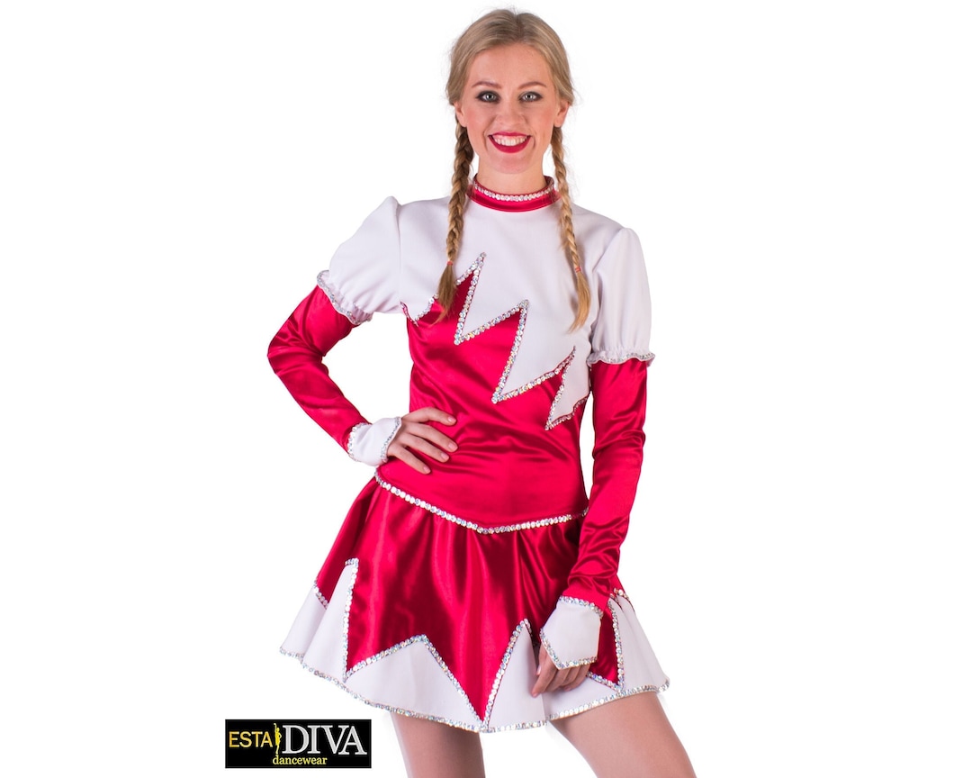 Garde Costume Rossa Garda Tanzmariechen Majorette Clothing Twirler ...