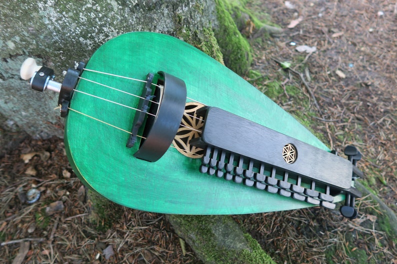 Tear Shaped Fairy-green Hurdy Gurdy / Wheel Lyre / Vielle a - Etsy