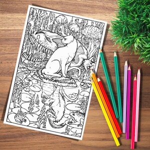 Fantasy Creatures - 28 Printable Coloring Page, Instant Download PDF - Etsy