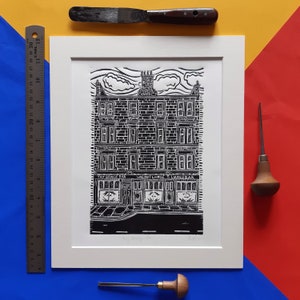 Tay Bridge Bar. 12" X 10" Linocut Print by Pamela Scott. Dundee. Perth ...