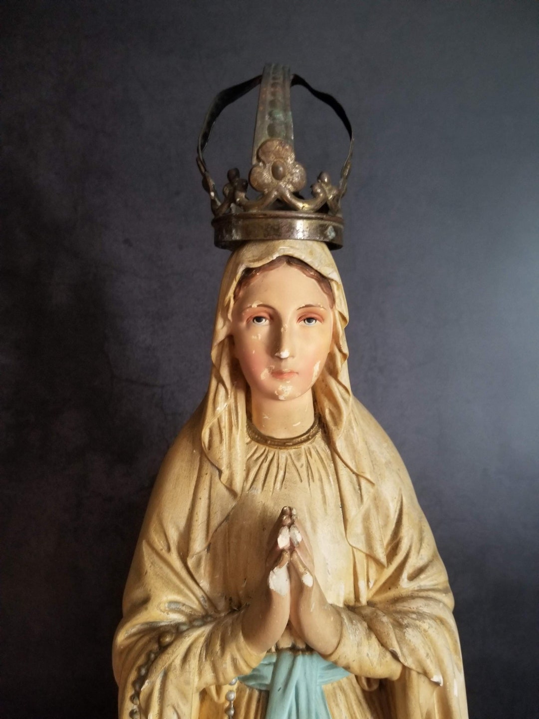 Antique Small Crown for Mary, Saints and Religious Statues - Etsy